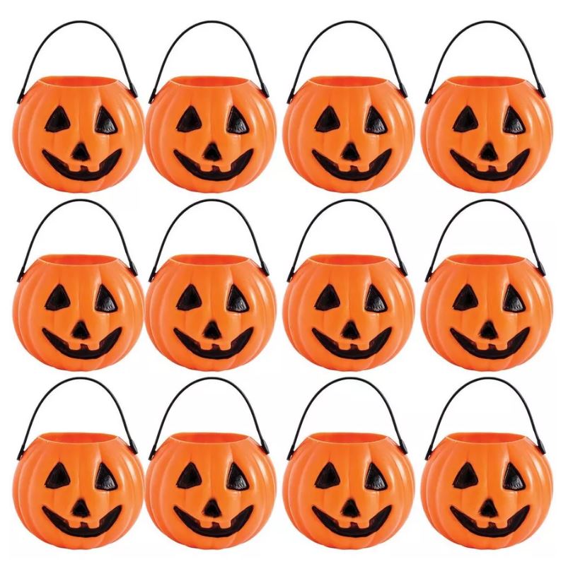 Halloween Mini Pumpkin Treat Buckets Pack of 12 | Partytime HK