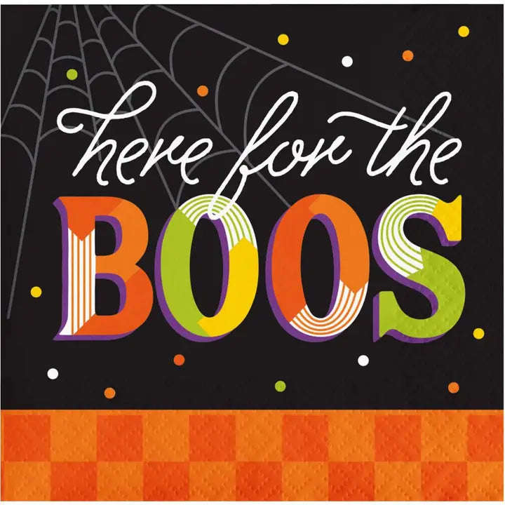 Here For The Boos Beverage Napkin Pack Of 16 | Partytime HK