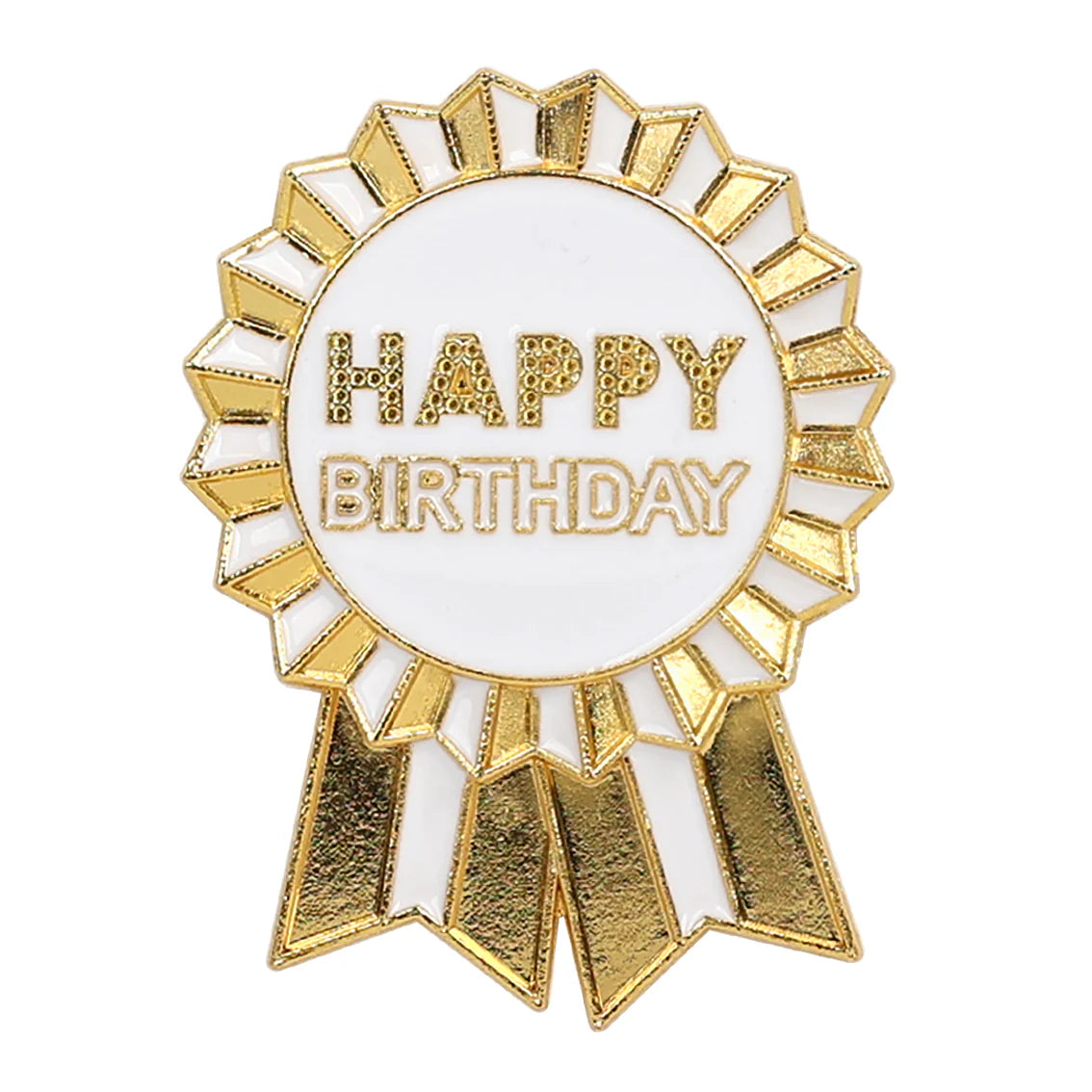 Luxe Gold Enamel Happy Birthday Pin Badge | Partytime HK