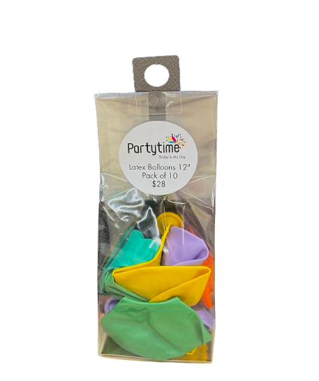 Mixed Latex Balloon Bag 12Inches Pack Of 10 | Partytime HK