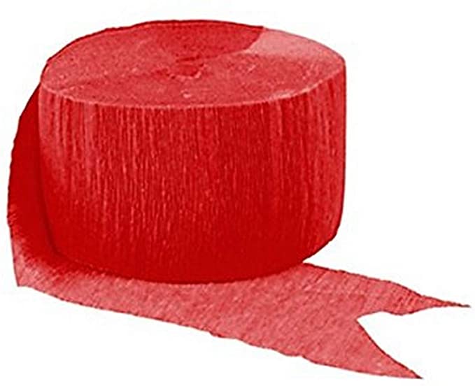 Red Crepe Paper Streamer - Partytime